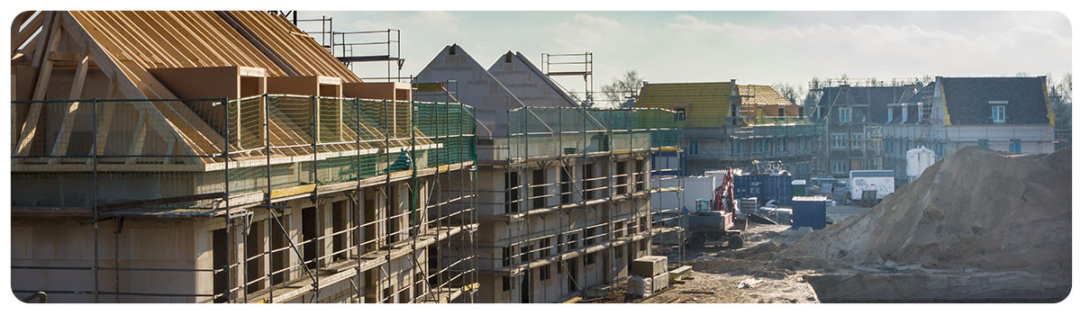 Housing development building site